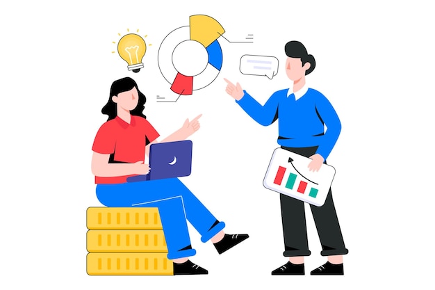Premium Vector | Business Discussion flat style design vector ... Premium Vector | Business Discussion flat style design vector ...