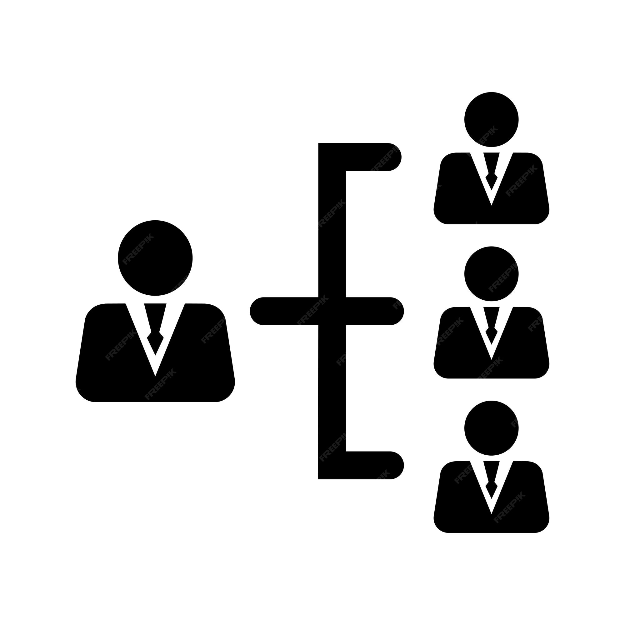 Premium Vector | Business hierarchy leader icon black vector graphics Premium Vector | Business hierarchy leader icon black vector graphics
