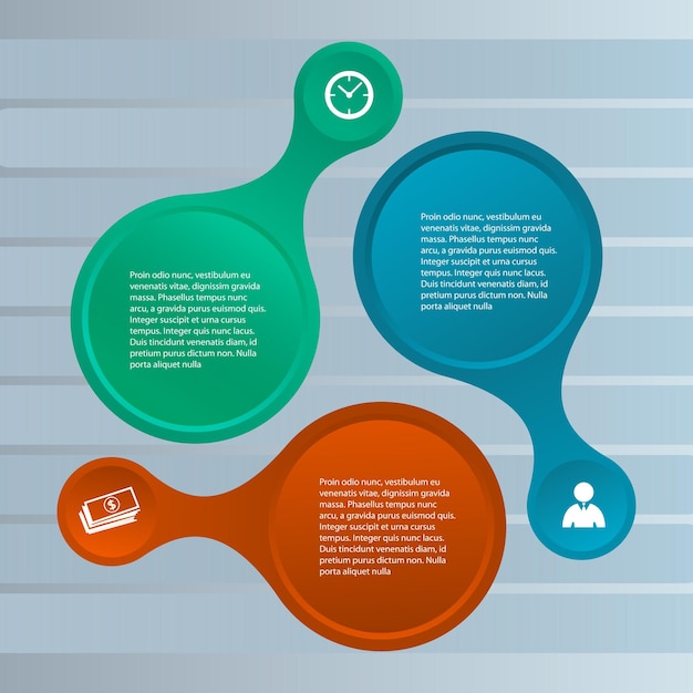 Premium Vector | Business infographic presentation template rounded shape Premium Vector | Business infographic presentation template rounded shape