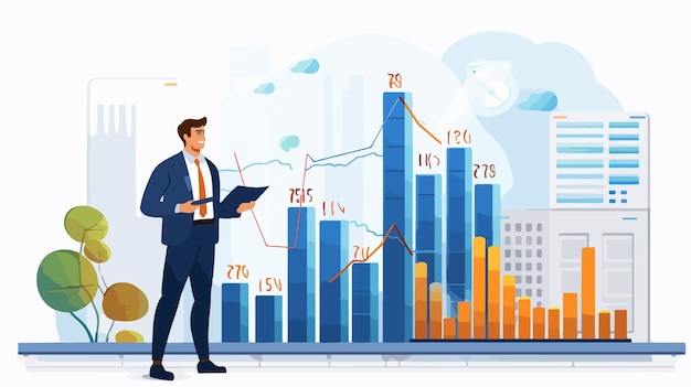 Businessman Analyzing Financial Profit Graph | Premium AI-generated vector Businessman Analyzing Financial Profit Graph | Premium AI-generated vector