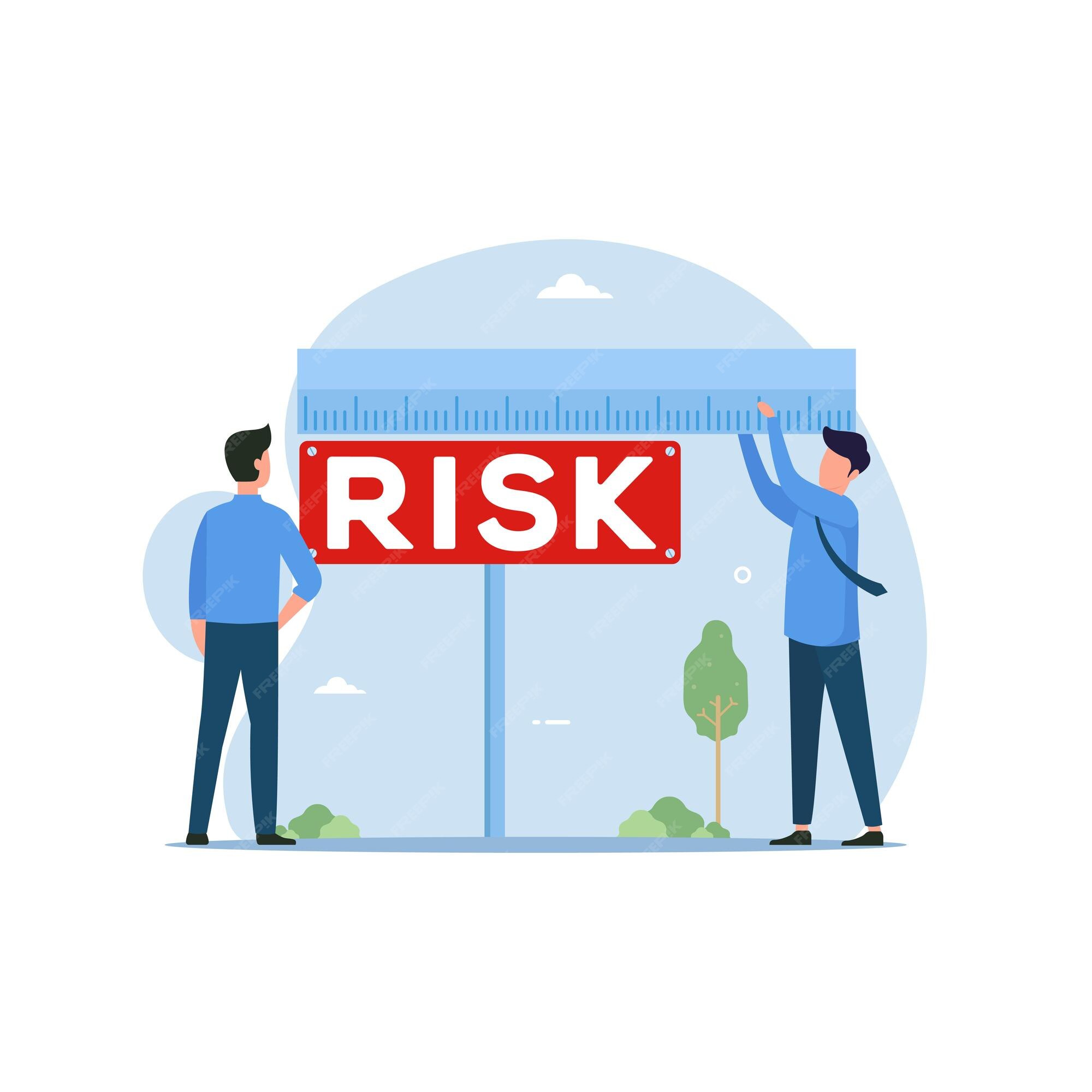 Premium Vector | Businessman assess the risks in their business ... Premium Vector | Businessman assess the risks in their business ...
