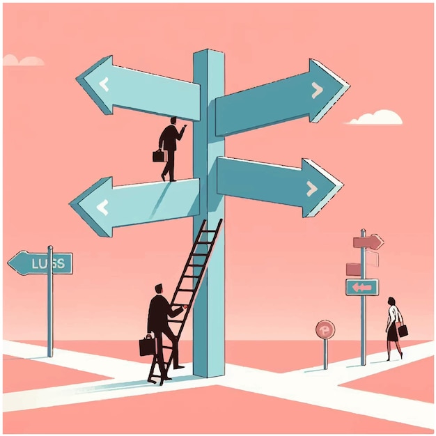 Businessman climb ladder success find way destiny | Premium AI ... Businessman climb ladder success find way destiny | Premium AI ...