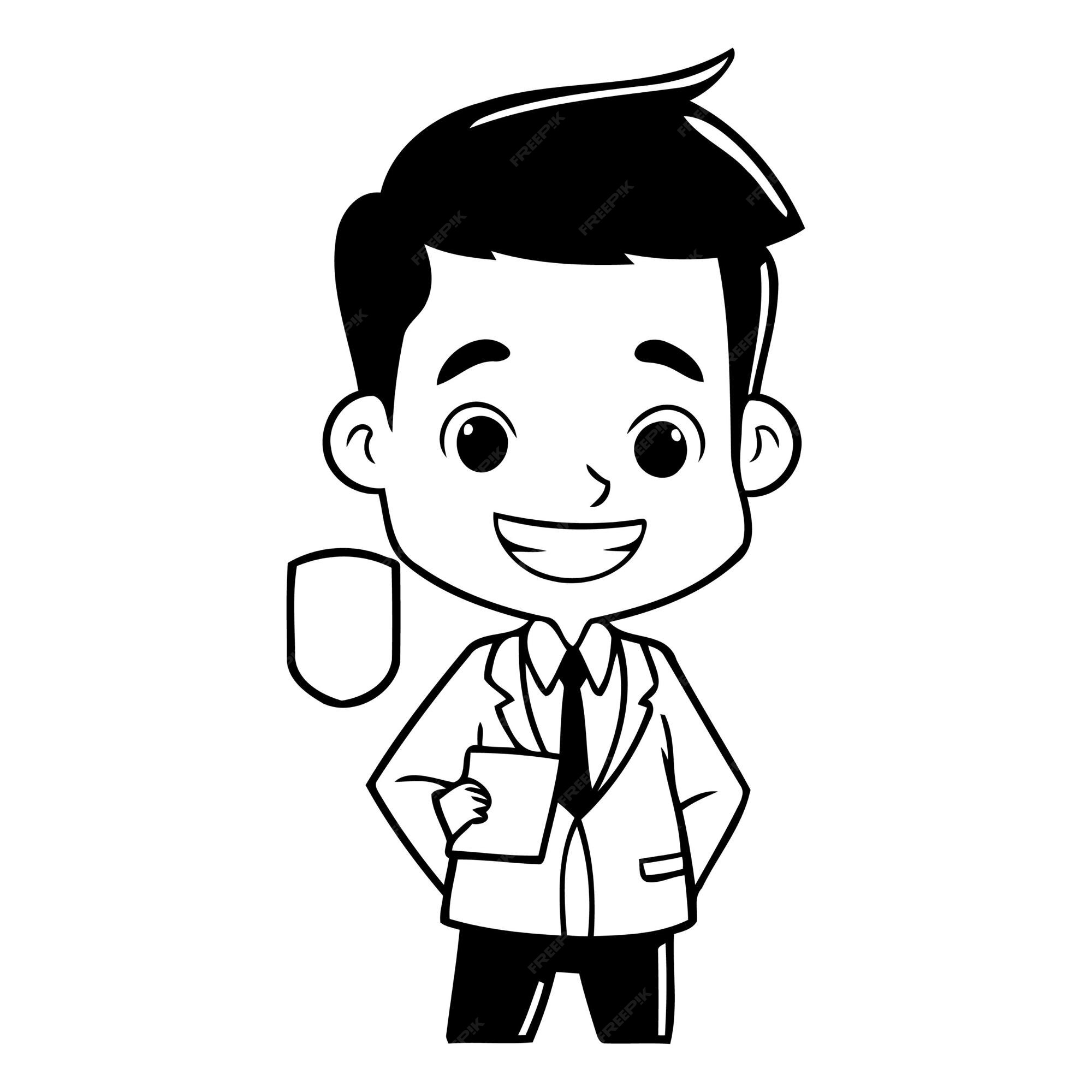 Premium Vector Businessman Holding Smart Phone Vector Illustration