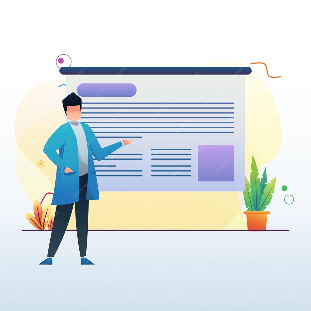 Premium Vector | Businessman presentation concept illustration Premium Vector | Businessman presentation concept illustration