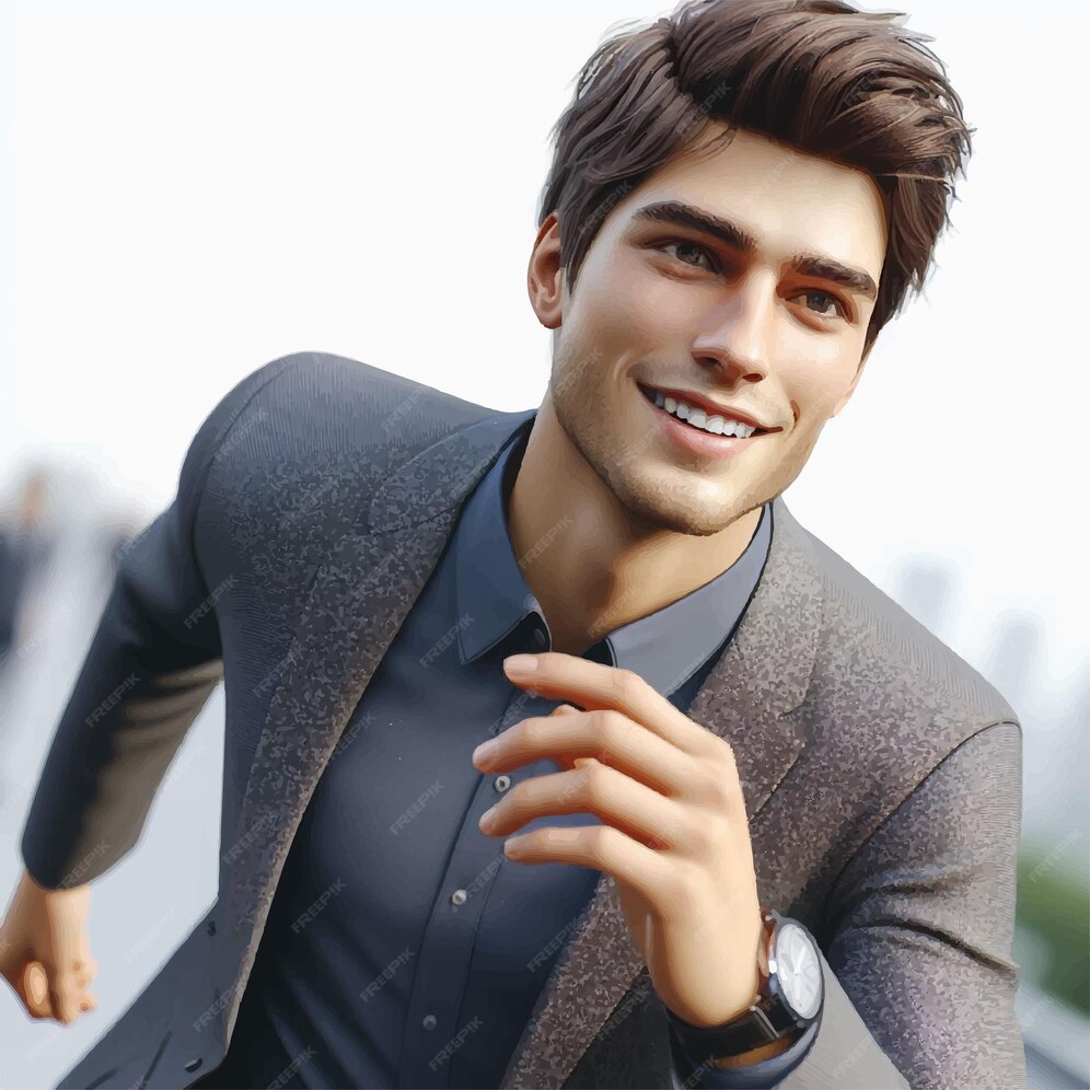Premium Vector Businessman In Suit Is Walking In A Successfully Pose Vector Illustration