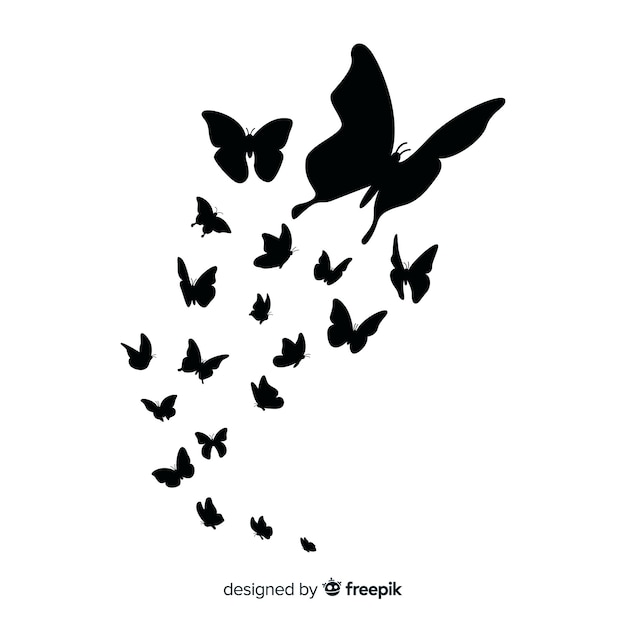 Butterfly Swarm Vectors And Illustrations For Free Download