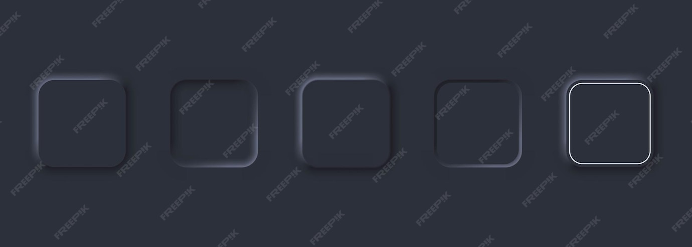 Premium Vector | Buttons in neomorphism style for website or app. UI blank buttons. User ...