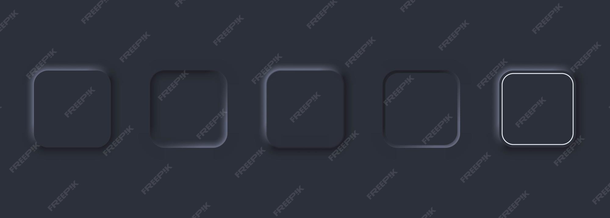 Premium Vector | Buttons in neomorphism style for website or app. UI blank buttons. User ...
