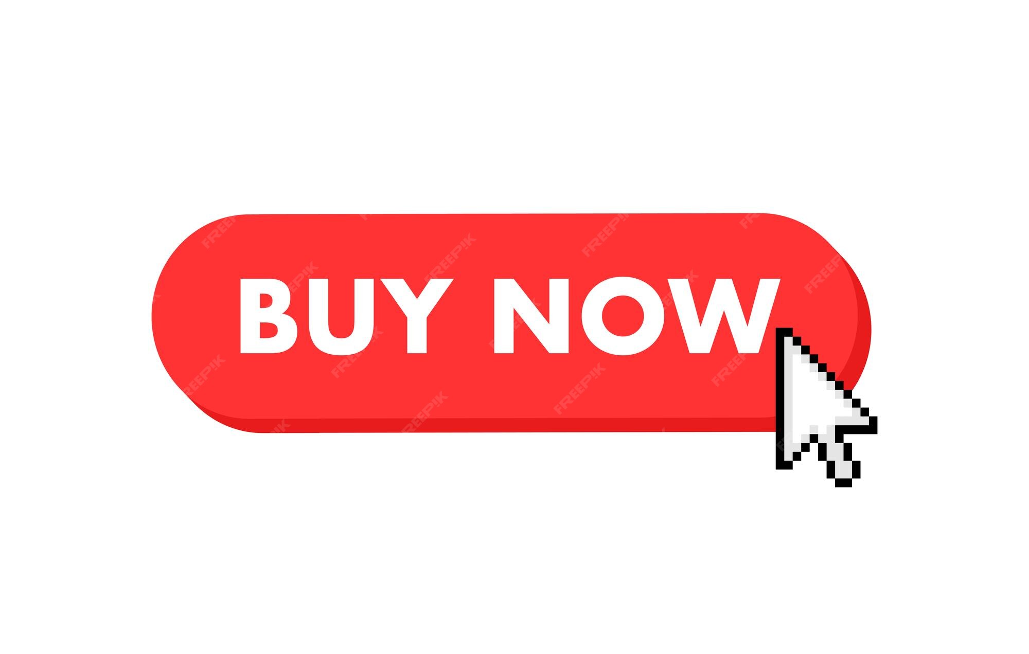 Premium Vector | Buy now button with cursor Pointer click Vector web button