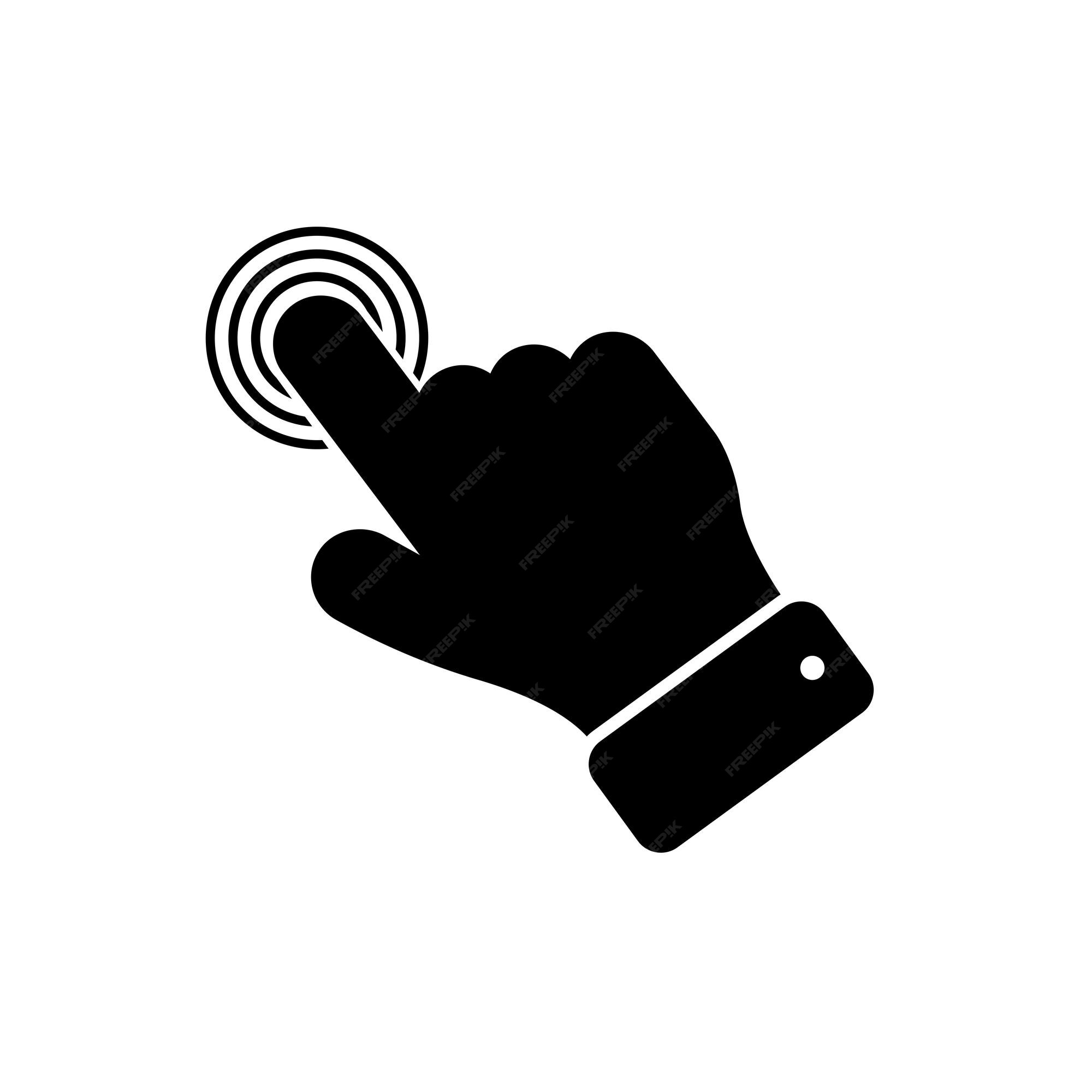 Premium Vector | By clicking the finger icon the hand points to the vector pointer click cursor ...