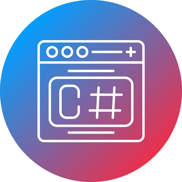 Premium Vector | C sharp icon vector image can be used for computer programming