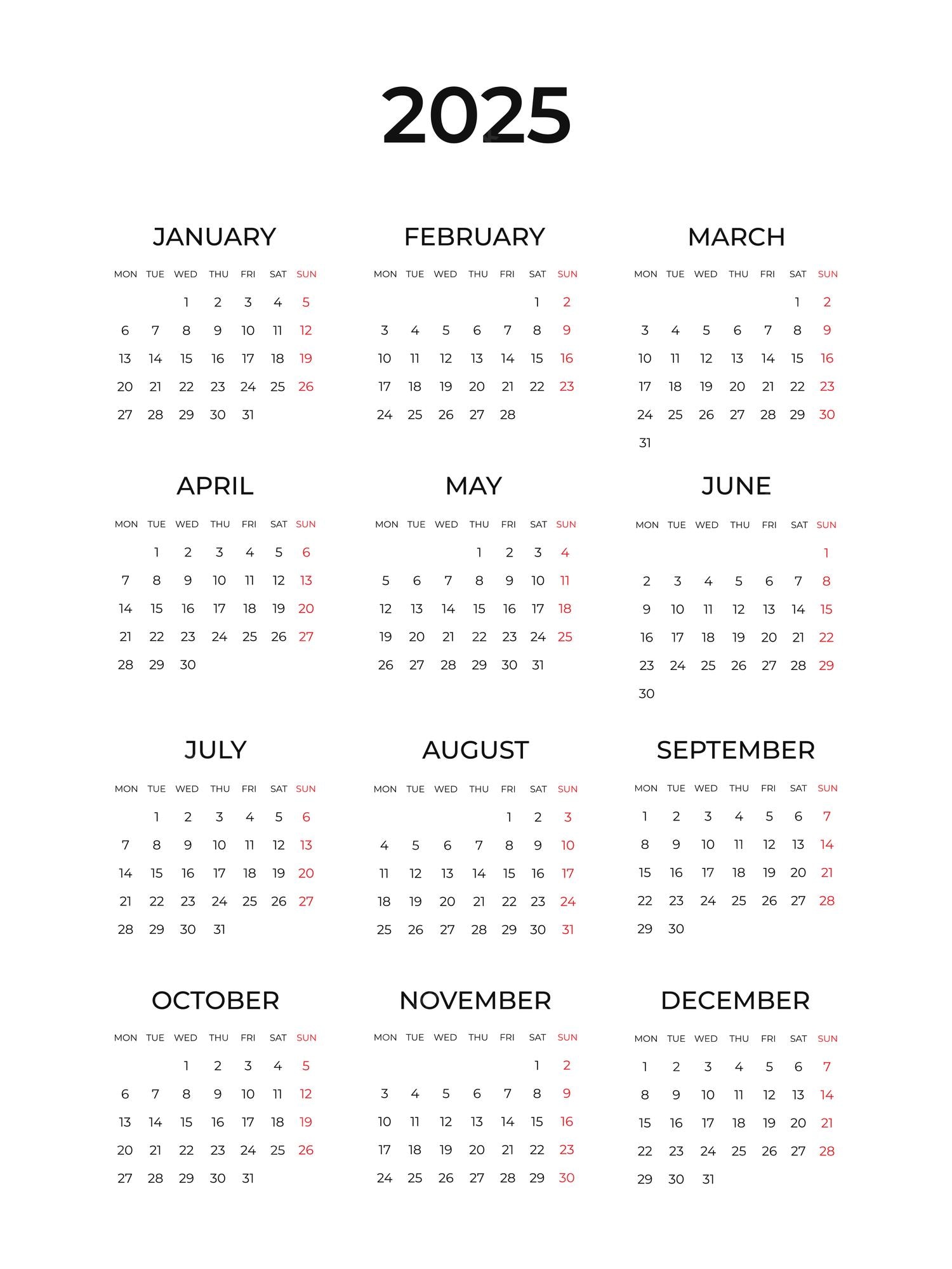 Premium Vector | Calendar 2025 Premium Vector | Calendar 2025