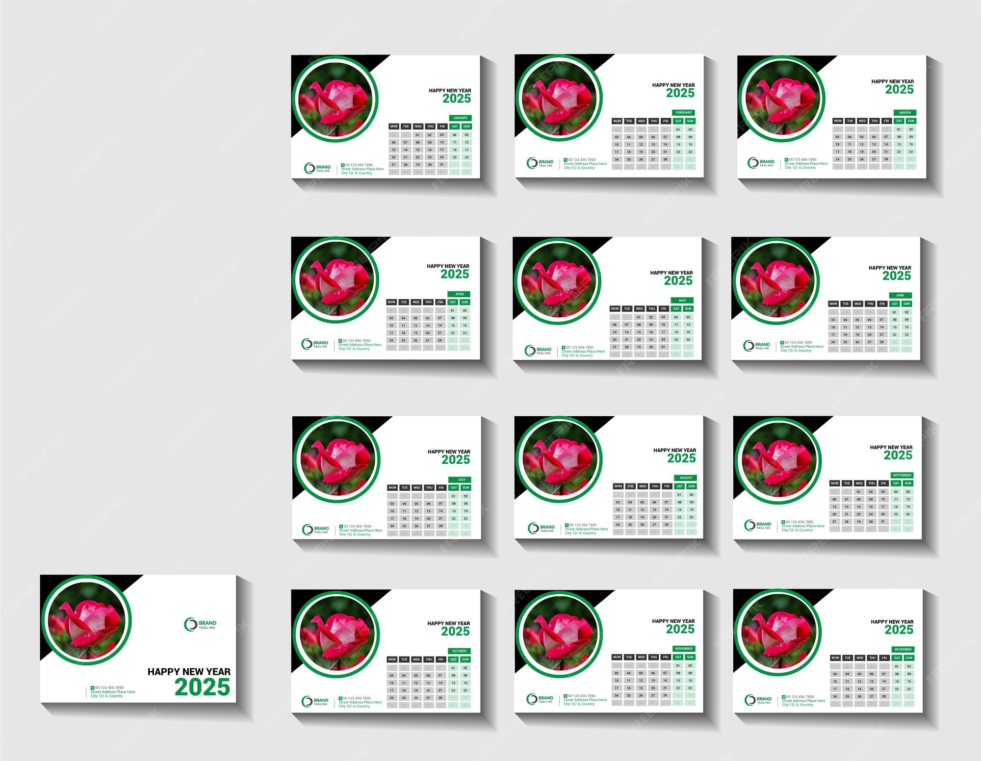 Premium Vector | Calendar design template Premium Vector | Calendar design template