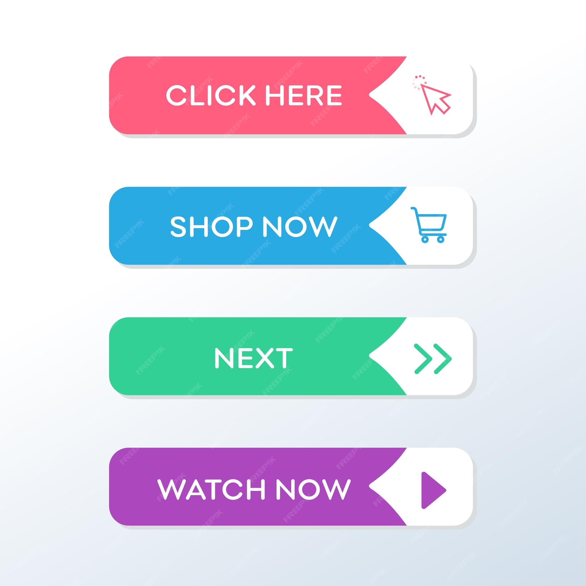 Premium Vector Call To Action Button Website Action Button Vector Flat Design