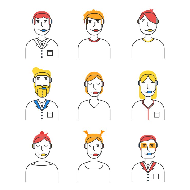 Premium Vector | Call center vector logo icon illustration Premium Vector | Call center vector logo icon illustration