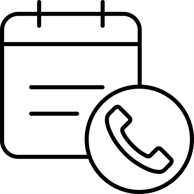 Premium Vector Call Date Outline Vector Illustration Icon