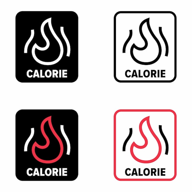 Premium Vector Calorie Kcal Vector Information Sign