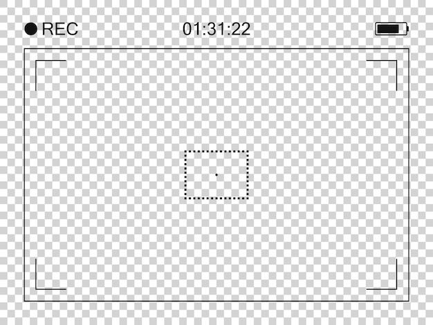 Premium Vector | Camera frame viewfinder screen of video recorder ... Premium Vector | Camera frame viewfinder screen of video recorder ...