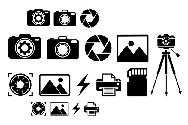Camera and photograph silhouette collection Free | Premium AI-generated ... Camera and photograph silhouette collection Free | Premium AI-generated ...