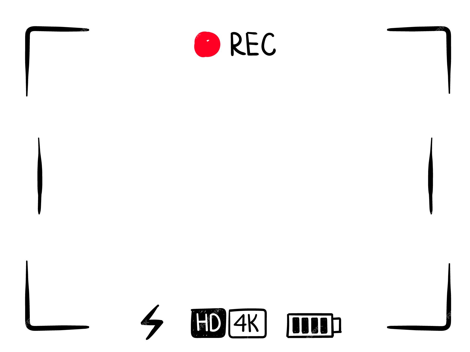 Premium Vector | Camera viewfinder frame hand drawn style video or ... Premium Vector | Camera viewfinder frame hand drawn style video or ...