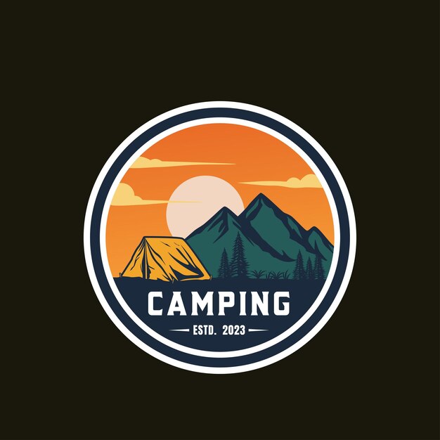 Premium Vector Camping And Adventure Illustration Logo Vector Badge