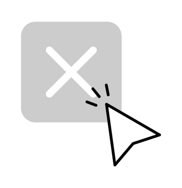 Premium Vector | Cancel click button Web Design element Vector illustration Premium Vector | Cancel click button Web Design element Vector illustration