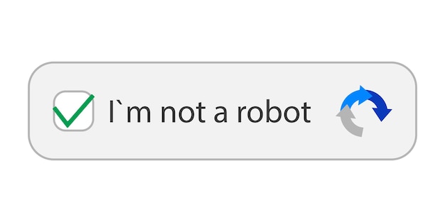 Premium Vector | Captcha i am not a robot Premium Vector | Captcha i am not a robot