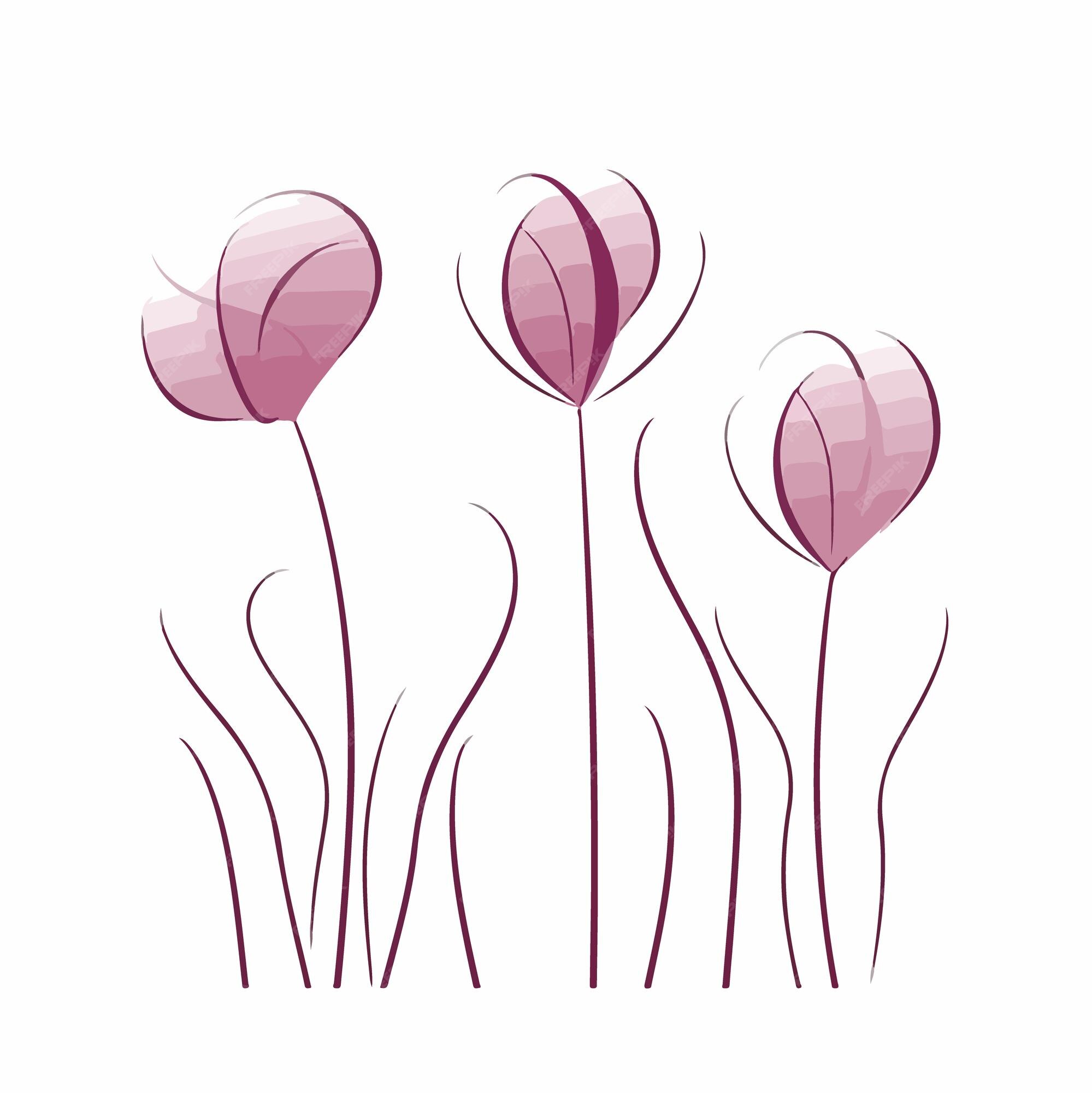 Premium Vector | Captivating cyclamen illustration in a modern style Premium Vector | Captivating cyclamen illustration in a modern style