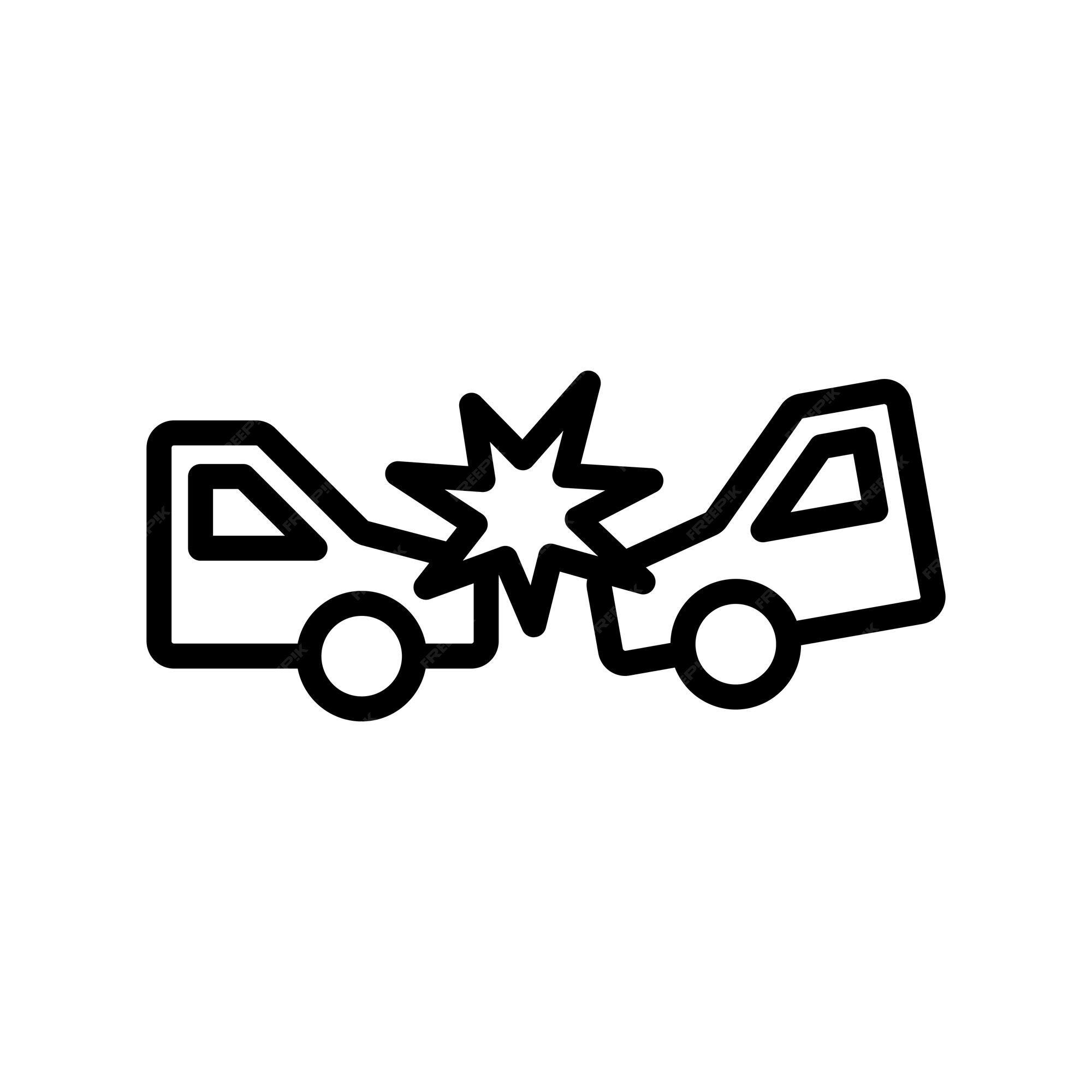 Premium Vector | Car collision icon Premium Vector | Car collision icon