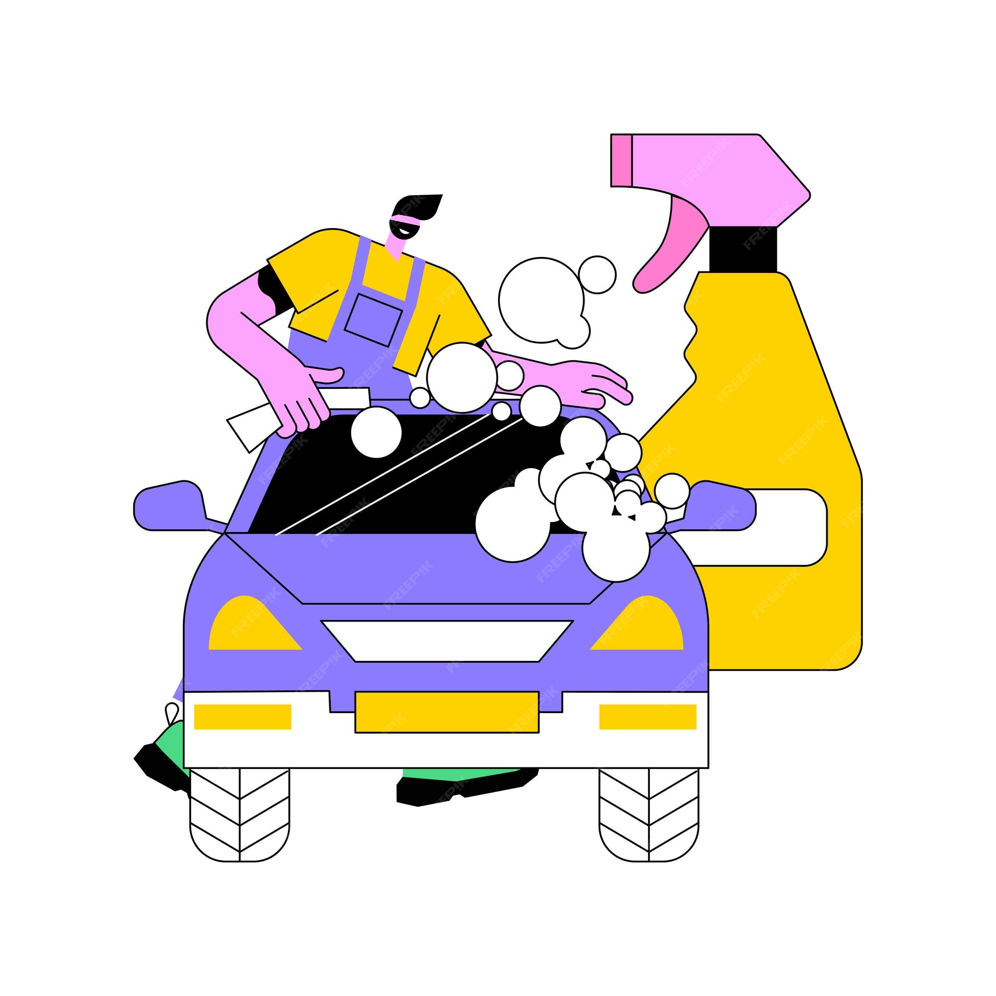 Premium Vector Car Wash Service Abstract Concept Vector Illustration