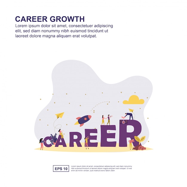 Premium Vector | Career growth concept Premium Vector | Career growth concept