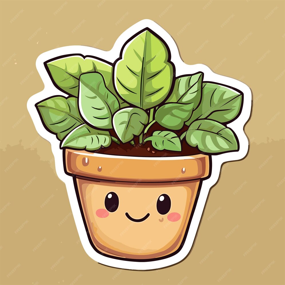 Premium Vector | Cartoon cactus in pot Premium Vector | Cartoon cactus in pot