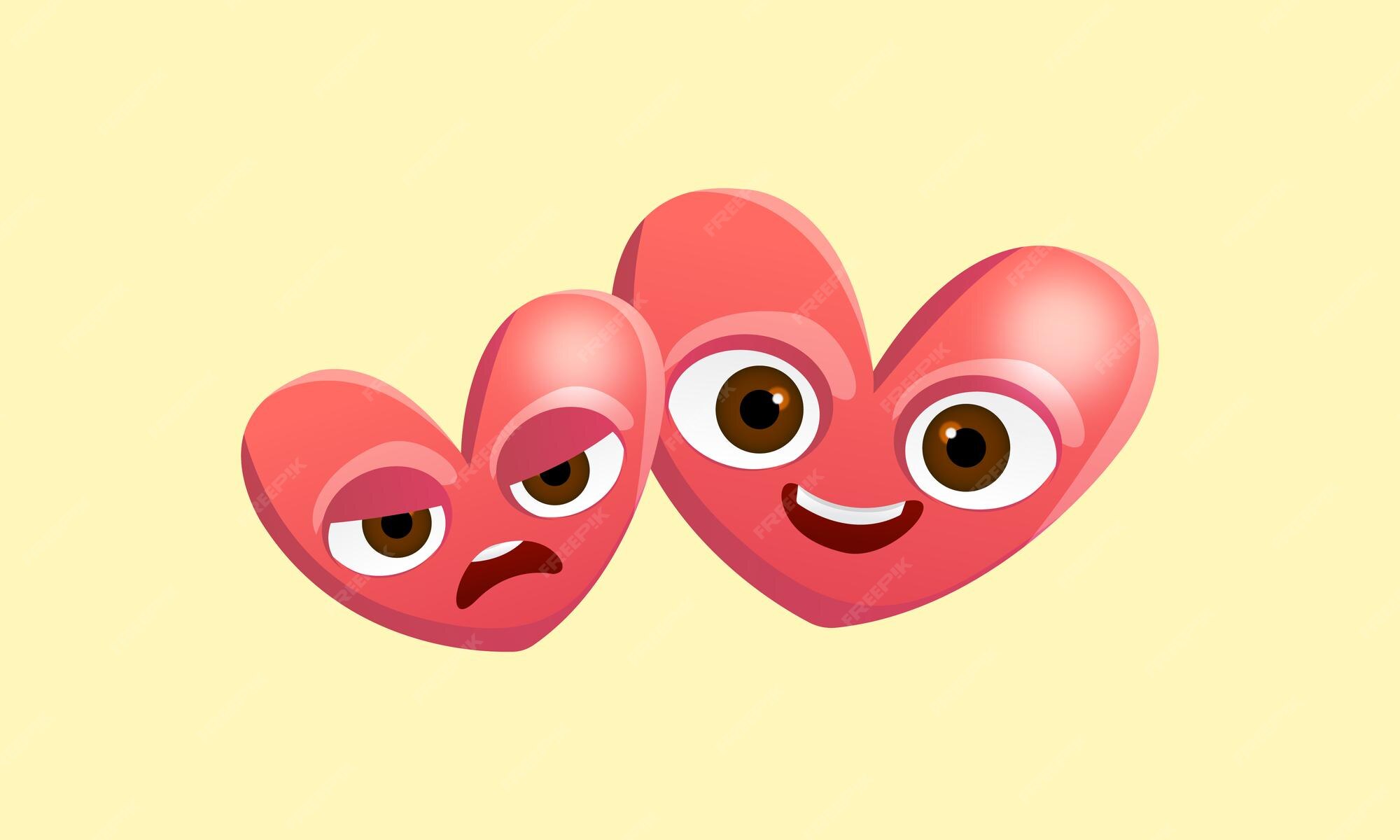 Premium Vector | Cartoon character heart Premium Vector | Cartoon character heart