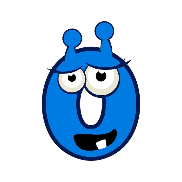 Premium Vector | Cartoon Character Number Zero Monster vector numerical 0 Premium Vector | Cartoon Character Number Zero Monster vector numerical 0