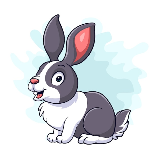 Premium Vector | Cartoon funny rabbit isolated on white background Premium Vector | Cartoon funny rabbit isolated on white background