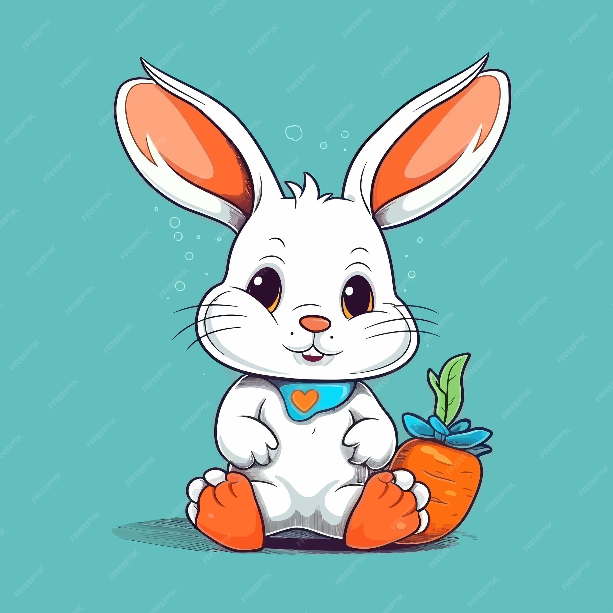 Premium Vector | Cartoon funny rabbit mascot vector illustration ... Premium Vector | Cartoon funny rabbit mascot vector illustration ...