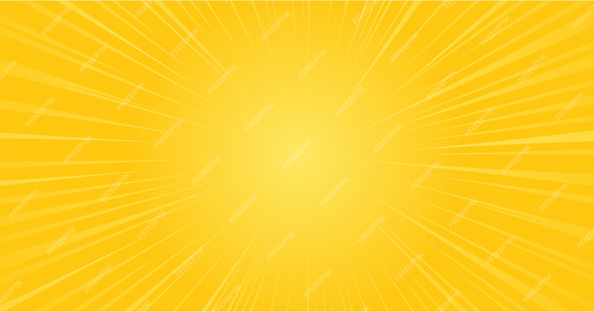 Premium Vector Cartoon Pop Art Sunburst Yellow Orange Background Vector