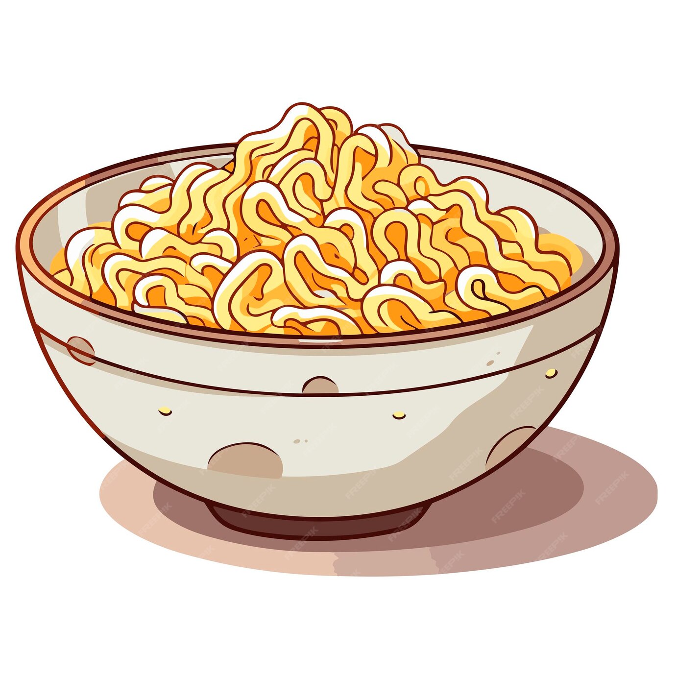 Premium Vector Cartoon Ramen Noodle Bowl Vector Illustration