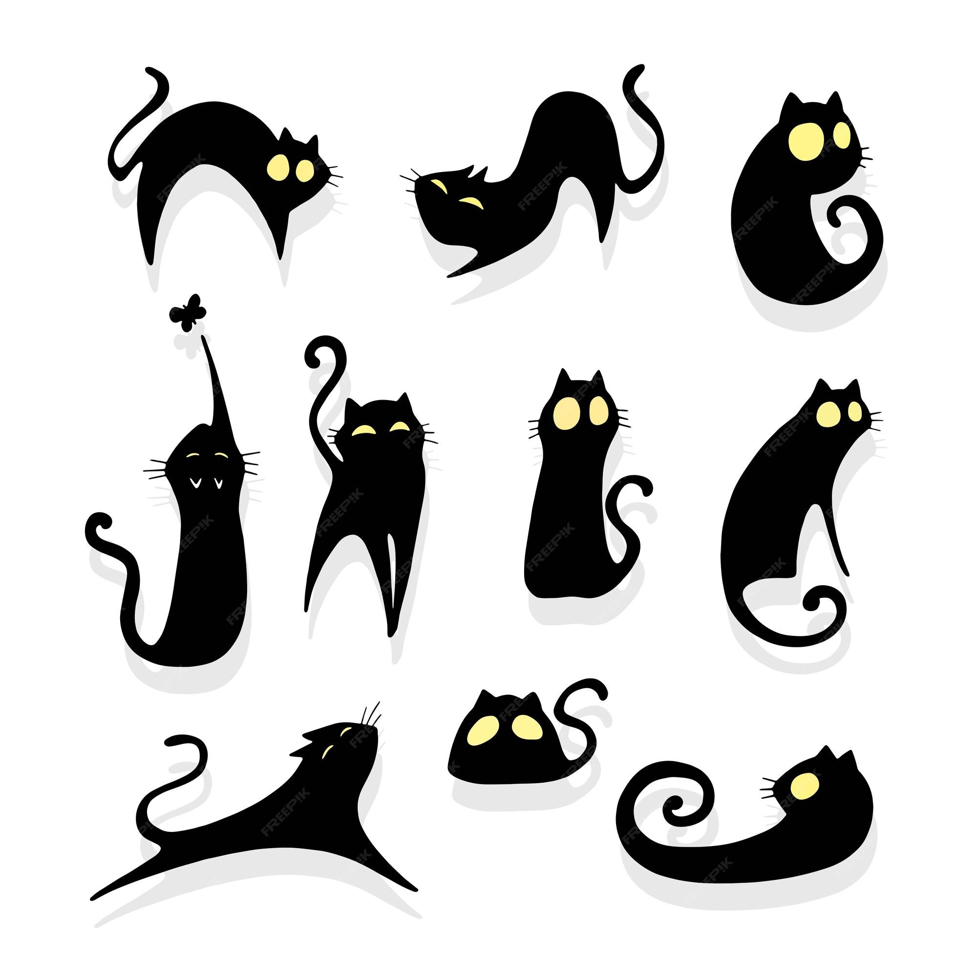 Premium Vector Cartoon Set Of Cats