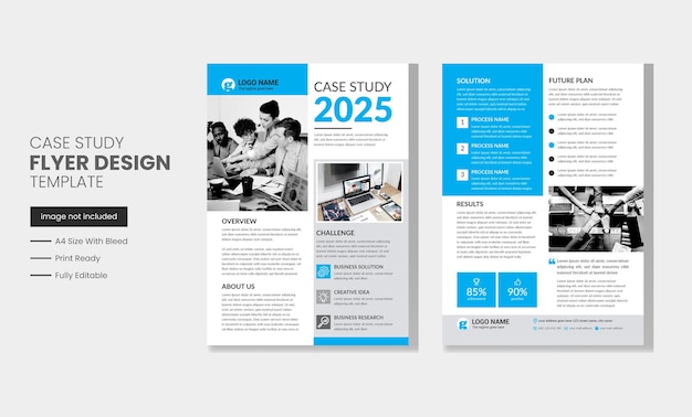 Premium Vector | Case Study Flyer Template Premium Vector | Case Study Flyer Template