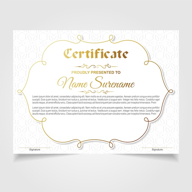 Premium Vector Certificate Diploma Frame Border Design