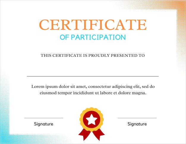 Premium Vector | Certificate of Participation Premium Vector | Certificate of Participation