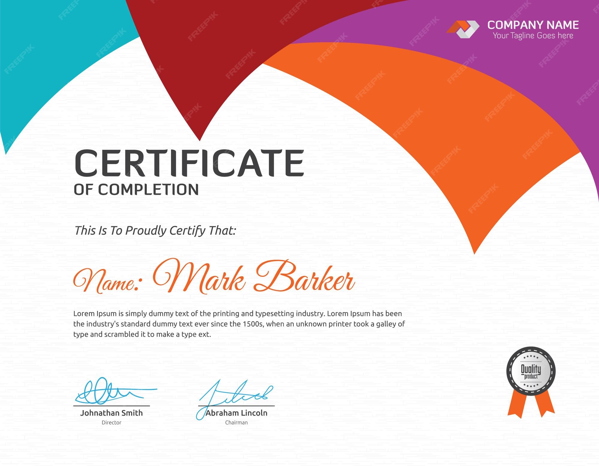 Premium Vector Certificate Template