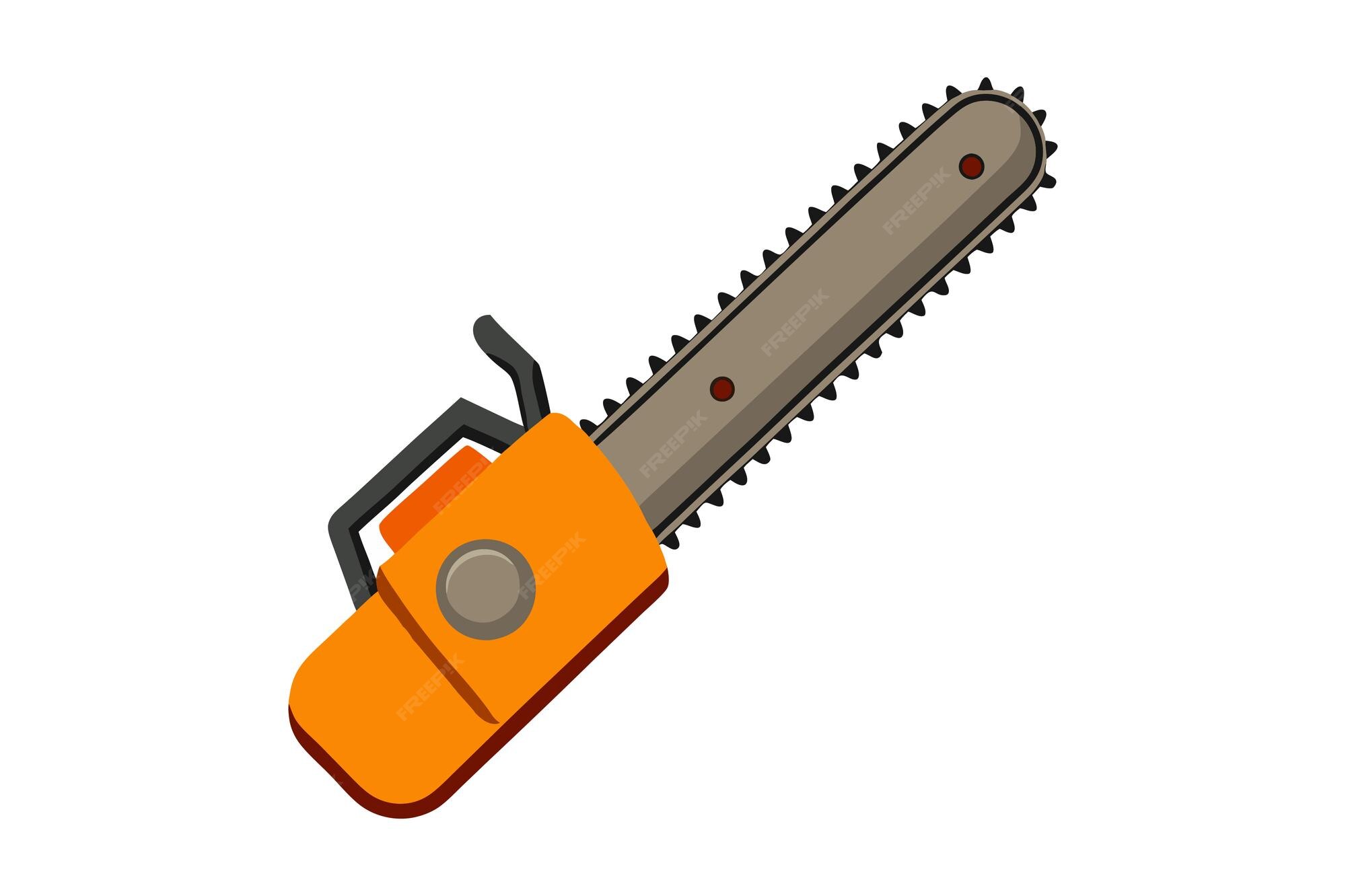 Premium Vector | Chainsaw vector illustration on white background Premium Vector | Chainsaw vector illustration on white background