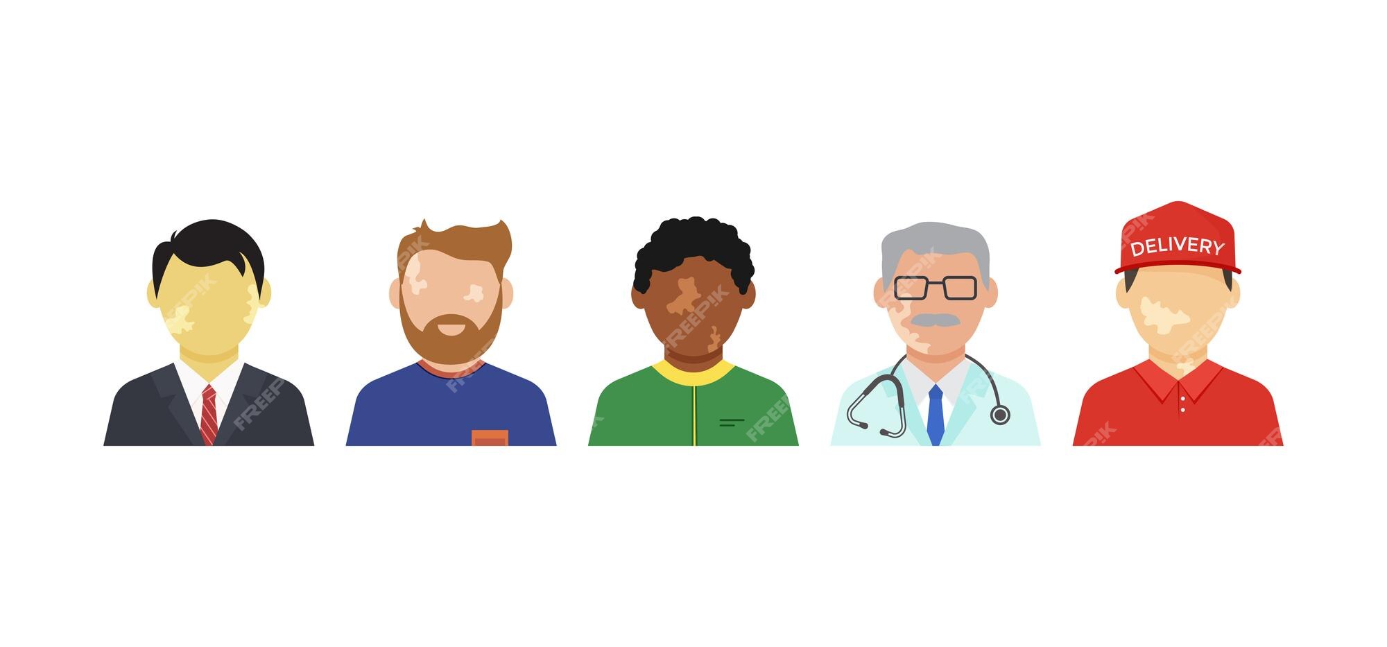 Premium Vector | Character with vitiligo vector icon pigmentation skin ... Premium Vector | Character with vitiligo vector icon pigmentation skin ...