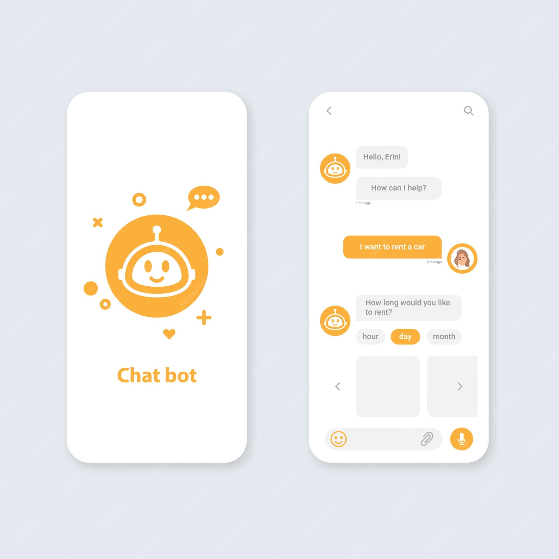 Premium Vector | Chat bot mobile application dialog box template ...