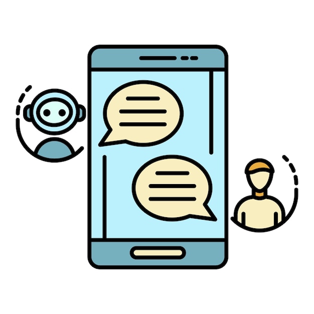 Premium Vector | Chat bot talk smartphone icon outline chat bot talk ... Premium Vector | Chat bot talk smartphone icon outline chat bot talk ...