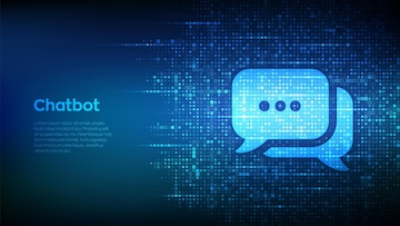 Premium Vector | Chat icon made with binary code chatbot assistant ...