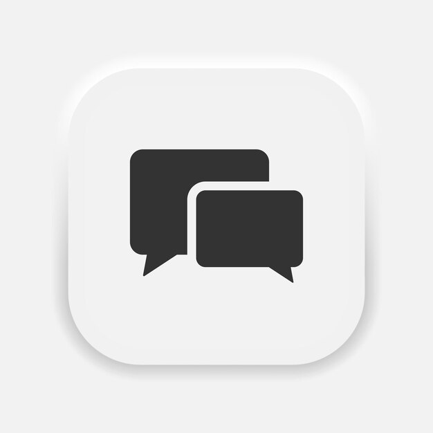 Premium Vector | Chat message icon design vector in neumorphism style ... Premium Vector | Chat message icon design vector in neumorphism style ...