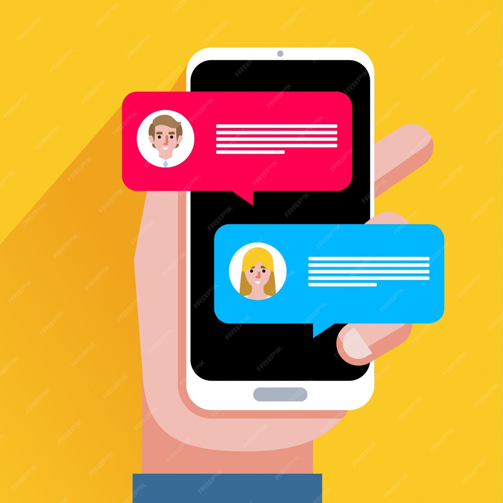 Premium Vector | Chat messages notification on smartphone vector ... Premium Vector | Chat messages notification on smartphone vector ...